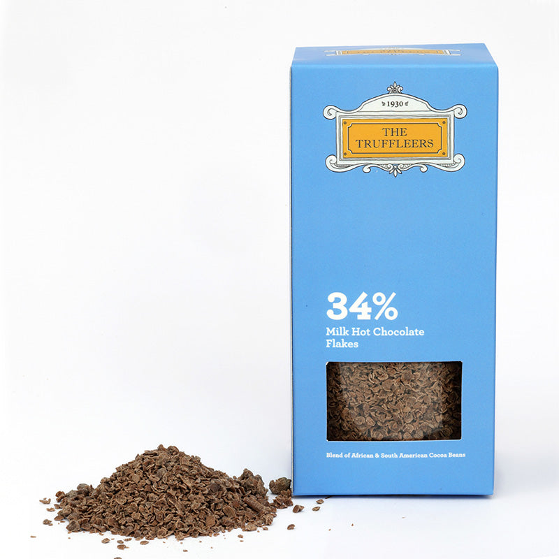 Milk Hot Chocolate Flakes 34% - The Truffleers